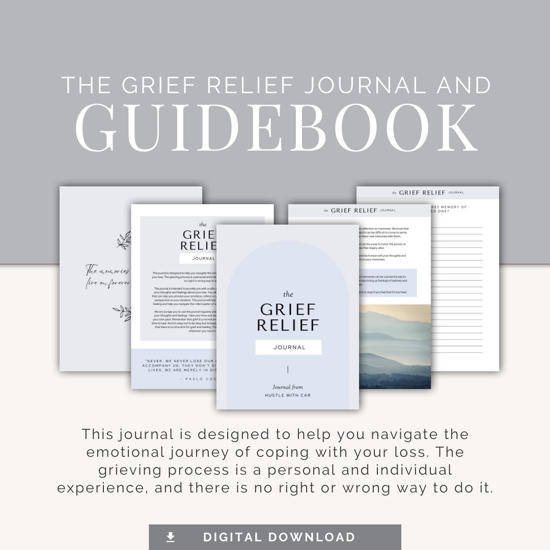 Grief Relief Journal & Guidebook | Digital Download for Dealing With ...