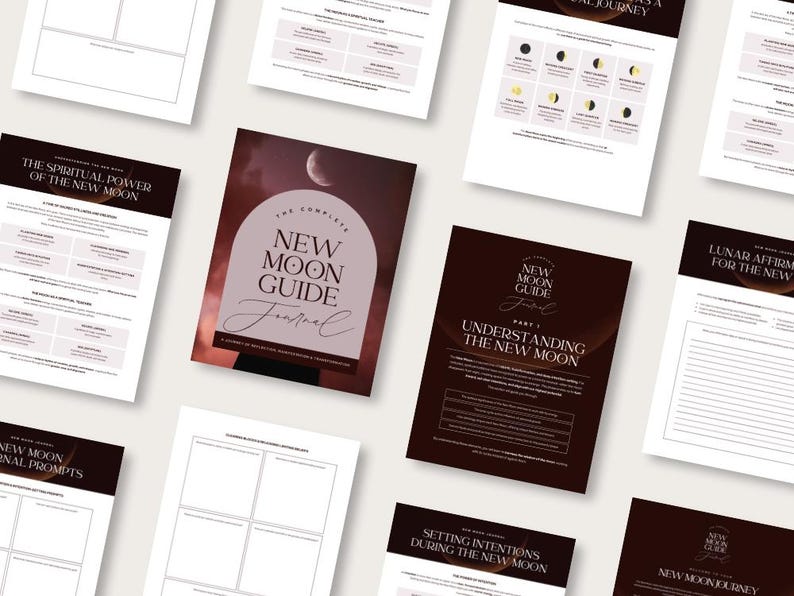 New Moon Guide Journal | Lunar Manifestation Planner and Ritual ...