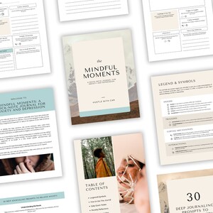 Mindful Moments Journal | Anxiety & Depression Relief | Digital Self ...