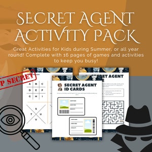 Secret Agent Activity Pack | Spy-themed Kids Printables | Family Fun ...