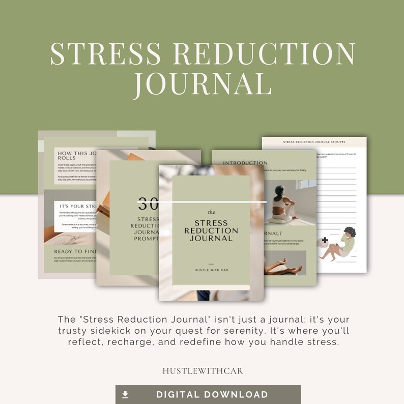 Stress Reduction Journal | Guided Workbook for Anxiety & Relaxation ...