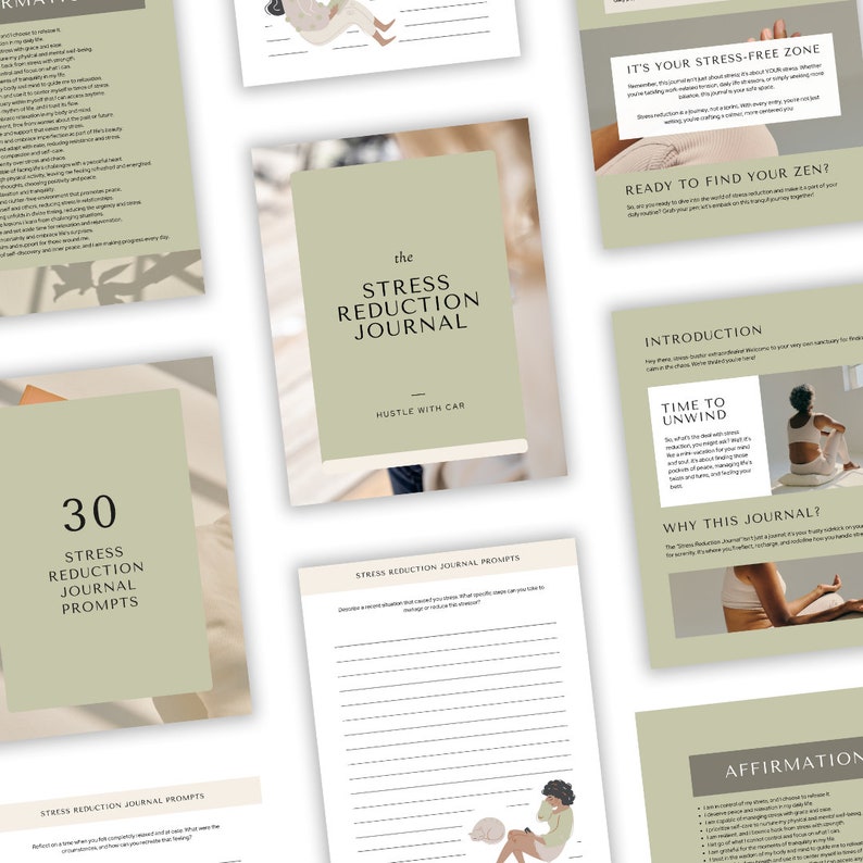 Stress Reduction Journal | Guided Workbook for Anxiety & Relaxation ...