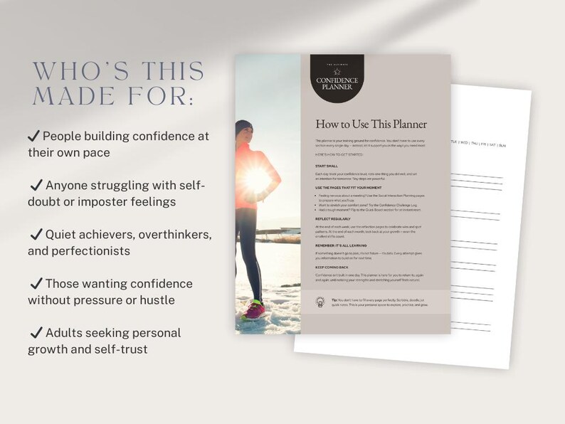 Confidence Planner Printable | Self-belief Journal, Assertiveness ...