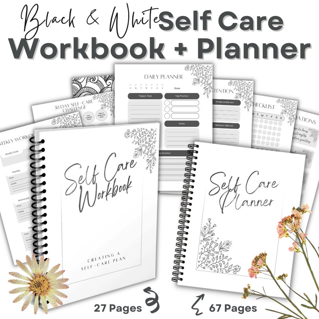 Self-care Workbook & Planner | Printable Wellness Journal | Digital ...