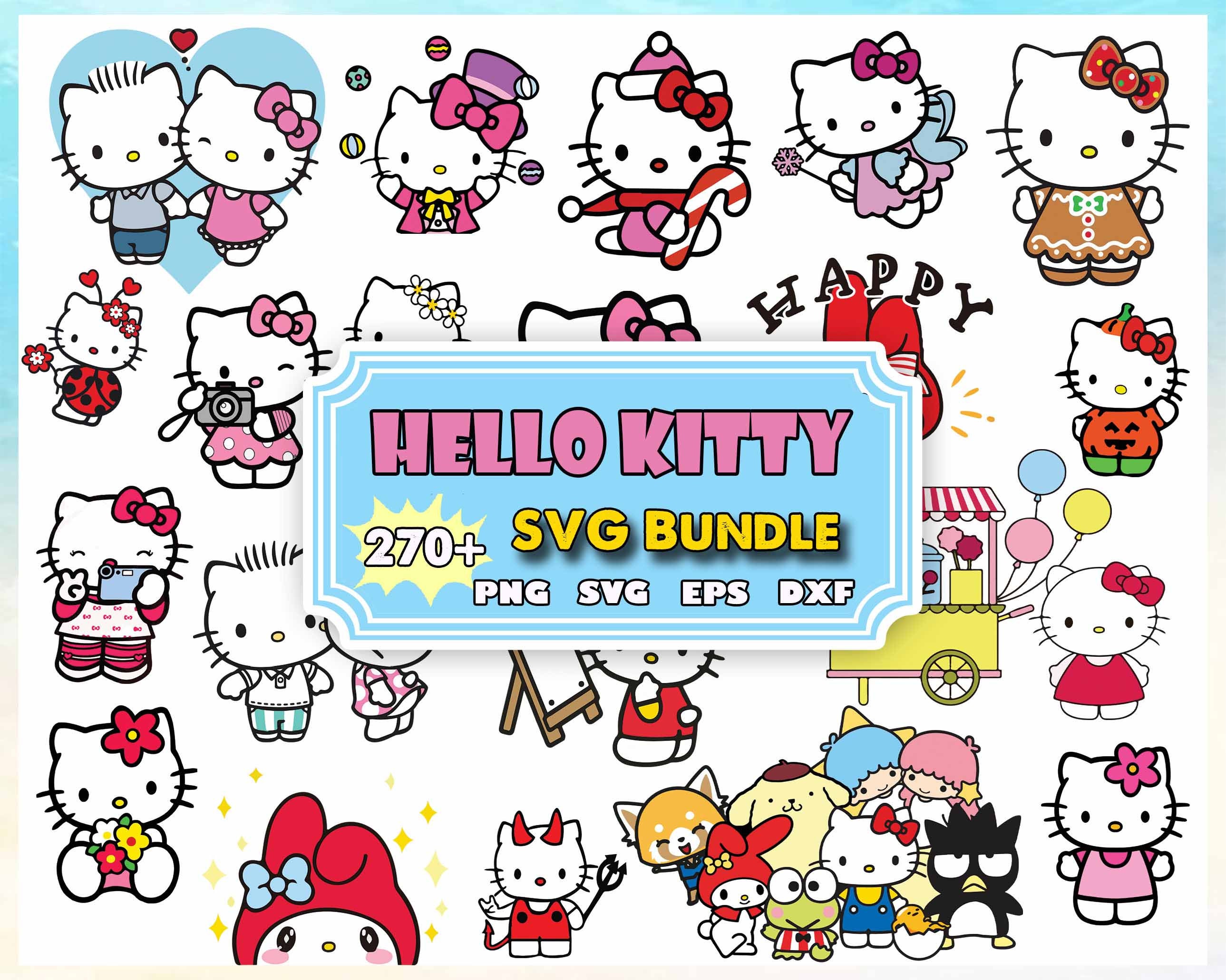 Kawaii Kitty Svg, Kawaii Kitty Svg Bundle, Cute Cat Svg, Kitty Svg, Kawaii Kitty Clipart, Kawaii ...