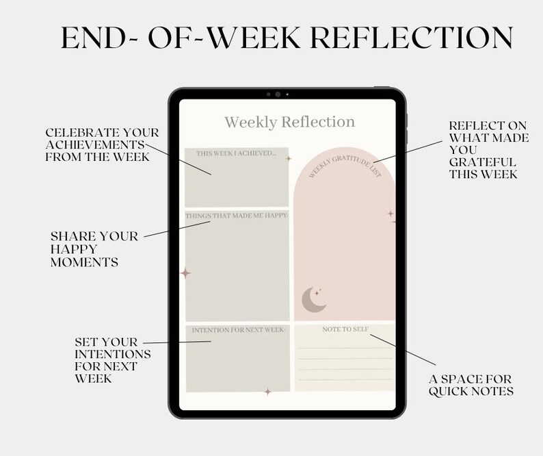 Weekly Planner Downloadable Printable Planner, Digital Planner ...