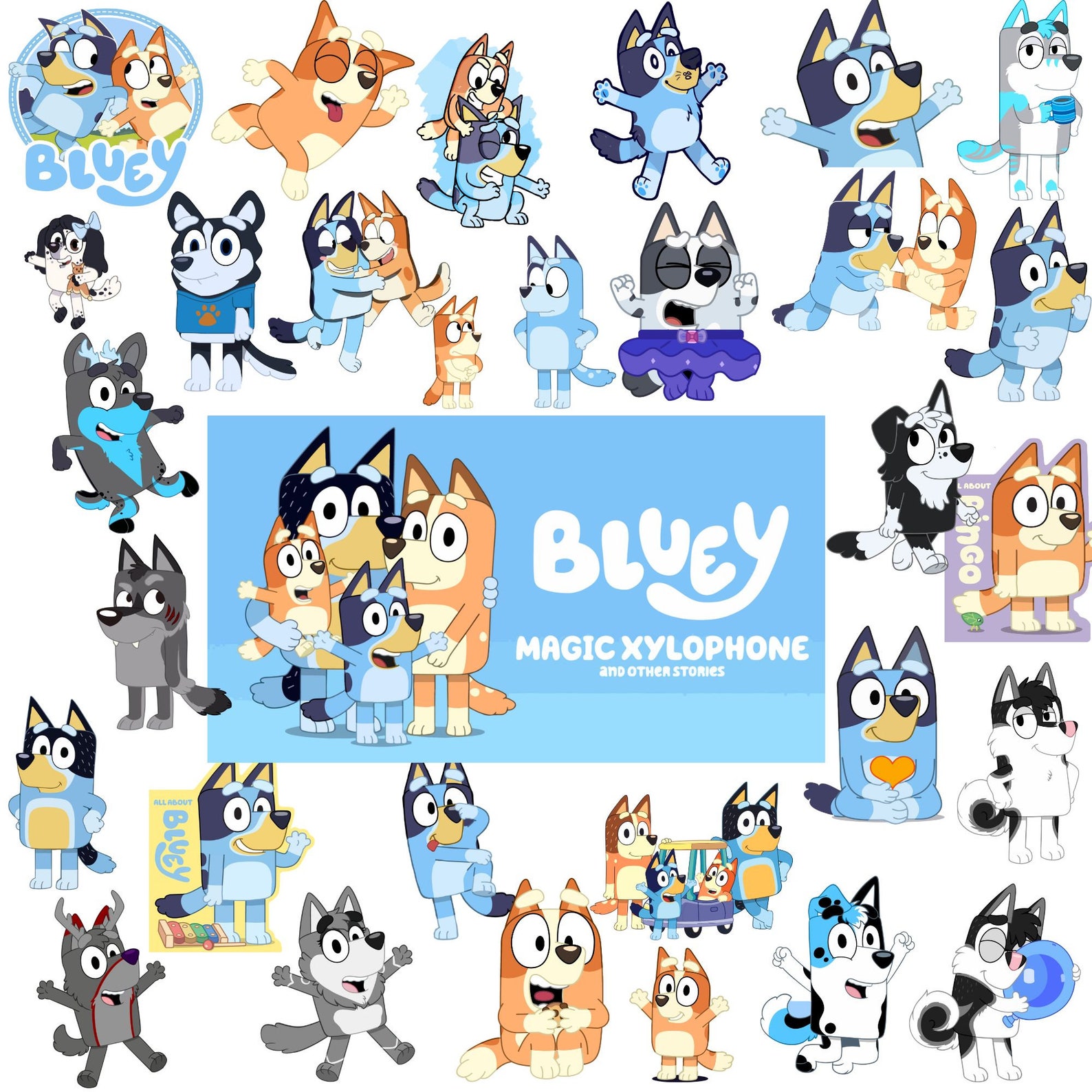 Blue Dog and Friends Png ,easy to Use,cartoon Characters Cliparts ...