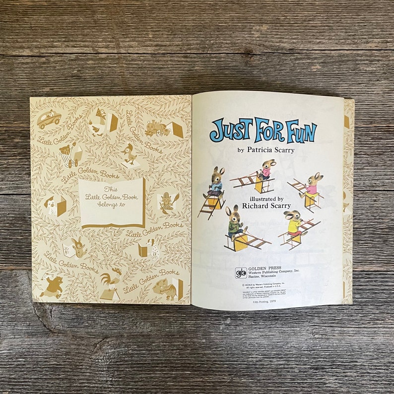 Vintage 1979 ‘richard Scarry’s Just for Fun’ A Little Golden Book ...