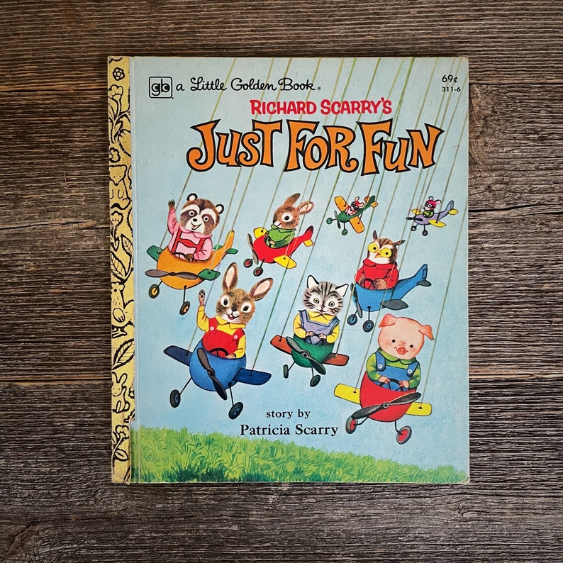 Vintage 1979 richard Scarrys Just for Fun A Little Golden Book, Story ...