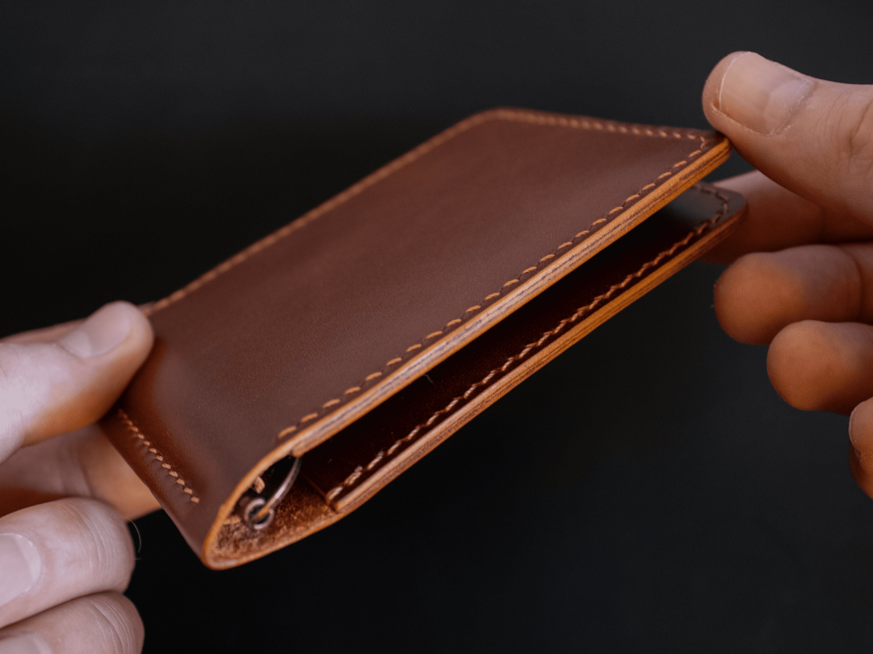 Leather Money Clip Wallet, Money Clip Wallet for Men, Leather Bill Clip ...