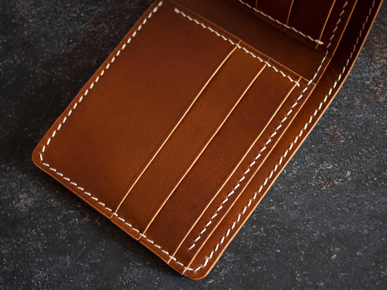 Handmade Leather Bifold Wallet, Full Grain Leather Wallet, Gift for Men ...