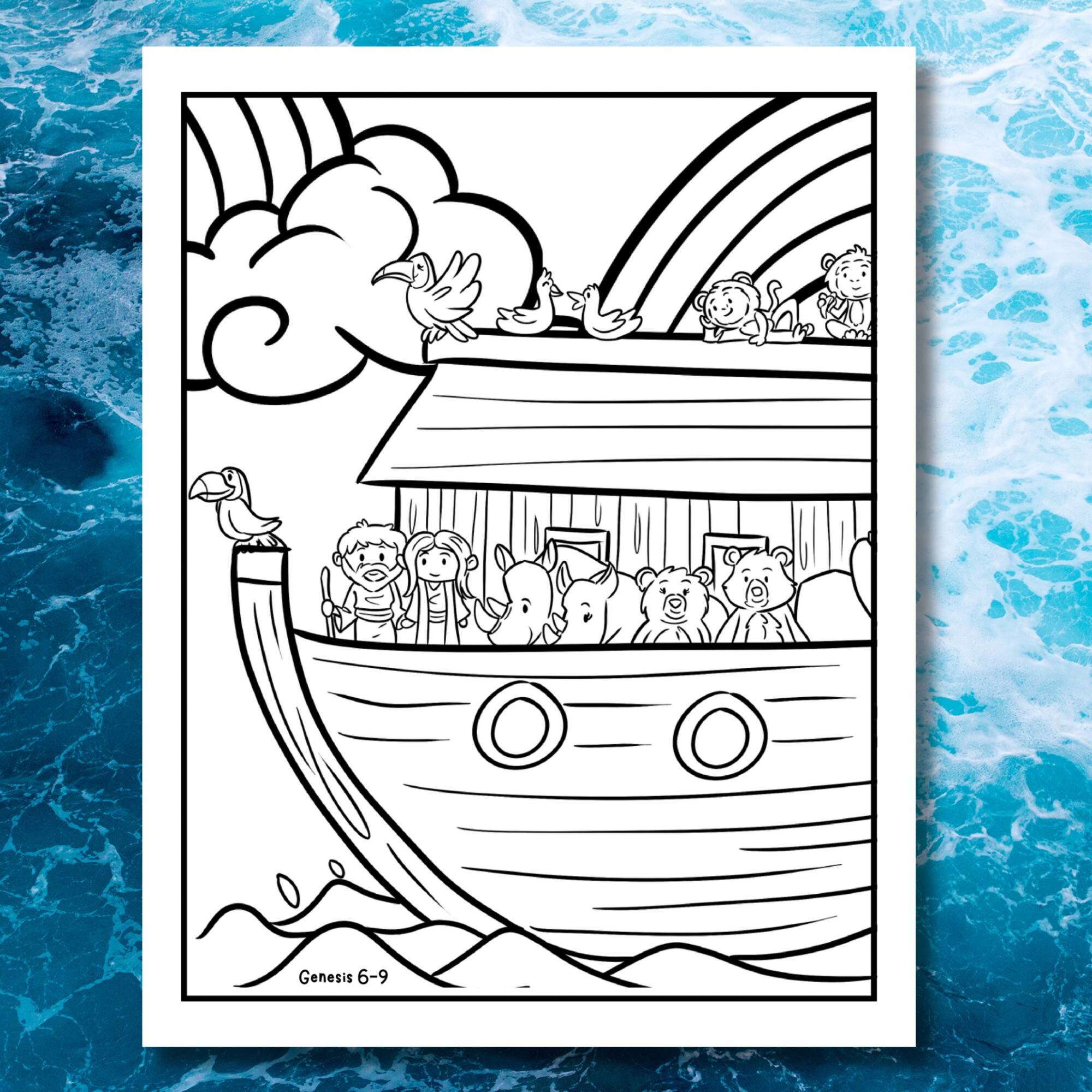 Noah’s Ark Genesis 6-9 Children’s Activity Pages Instant Printable, 15 ...