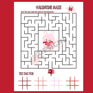 Valentine Activity Pages, Valentine’s Day Activity Pages, V-day ...
