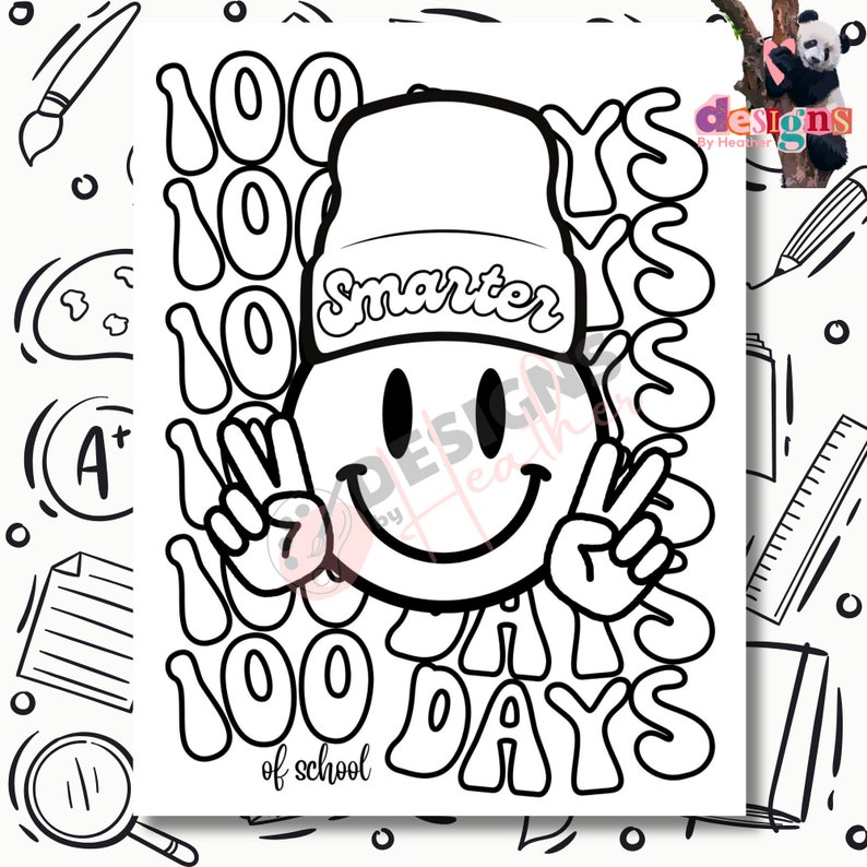 100 Days of School Activity Pages, Teacher Printables, Kids Instant ...