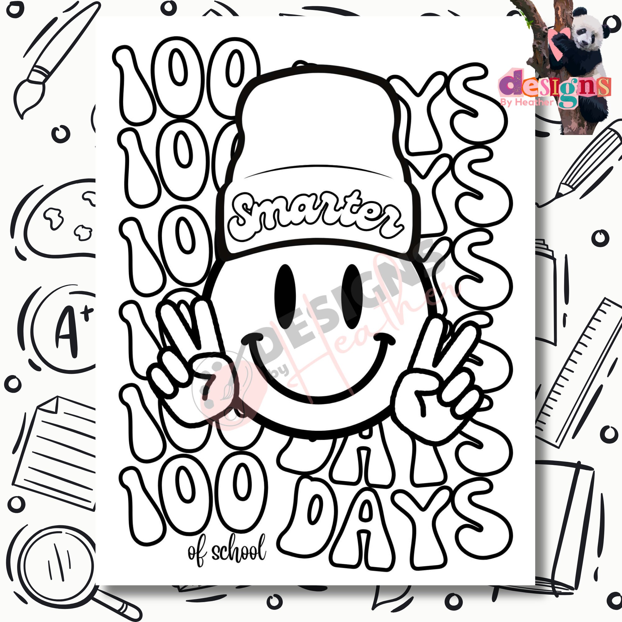 100 Days of School Activity Pages, Teacher Printables, Kids Instant ...