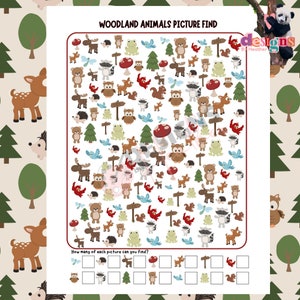 Woodland Animals Activity Pages, Printable Activity Pages, Wood Animals ...
