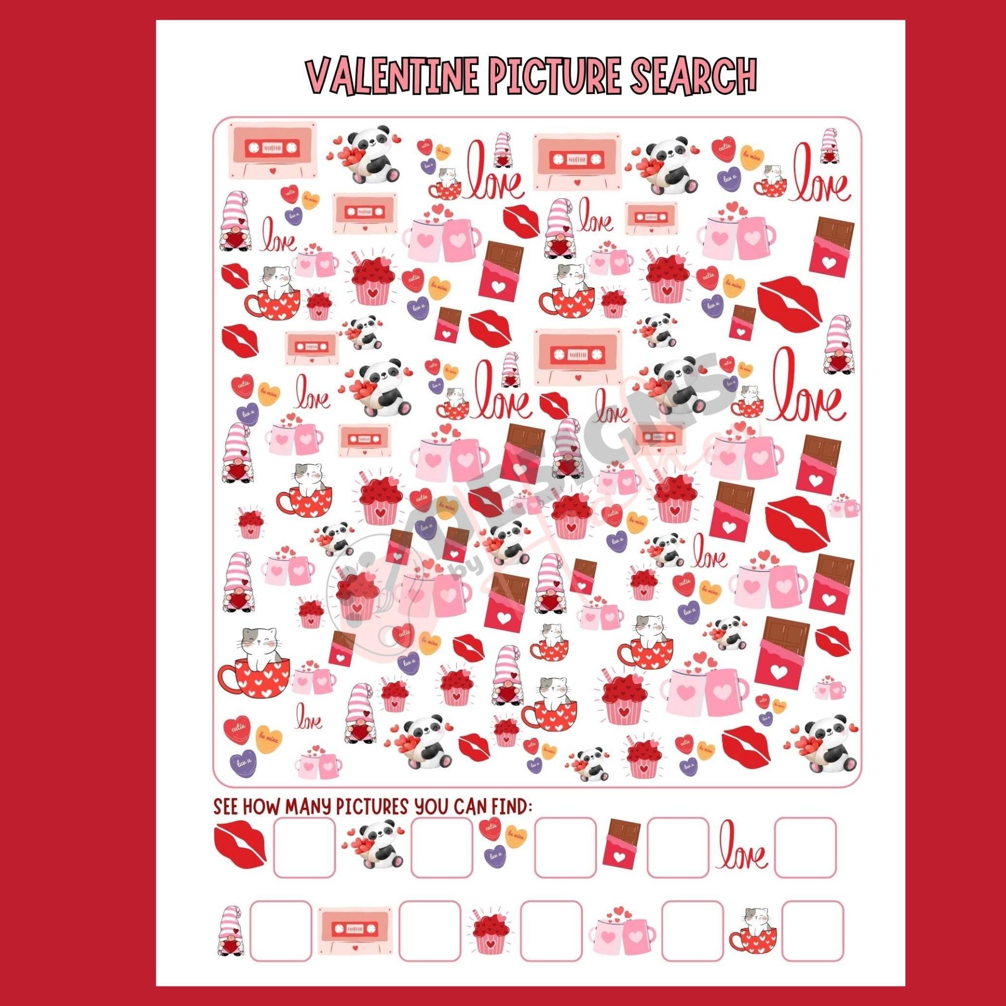 Valentine Activity Pages, Valentines Day Activity Pages, V-day ...
