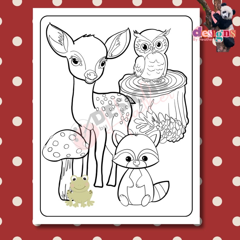 Woodland Animals Activity Pages, Kids Printable Games (digital Download ...