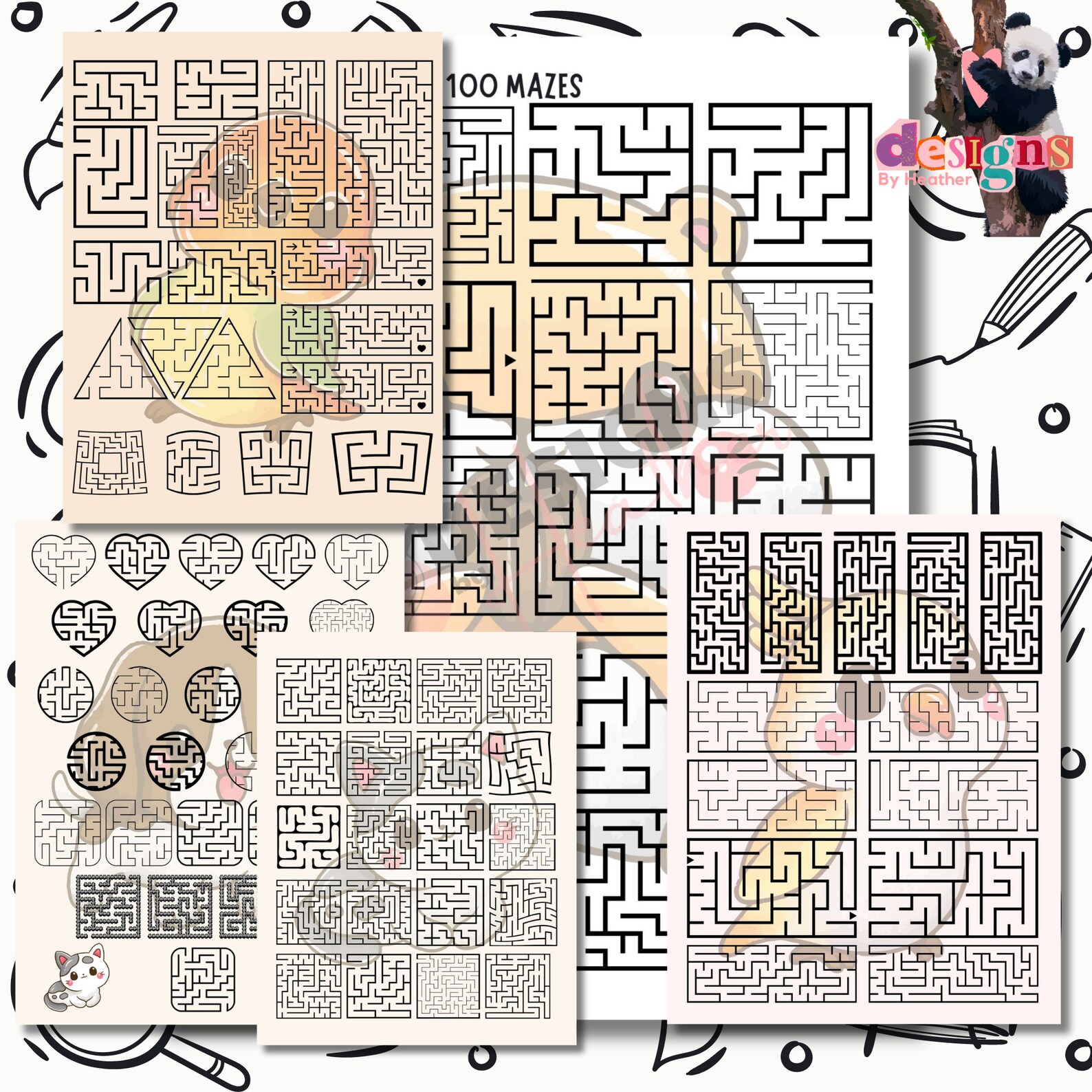 100 Days of School Activity Pages, Teacher Printables, Kids Instant ...