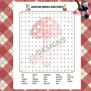 Woodland Animals Activity Pages, Printable Activity Pages, Wood Animals ...
