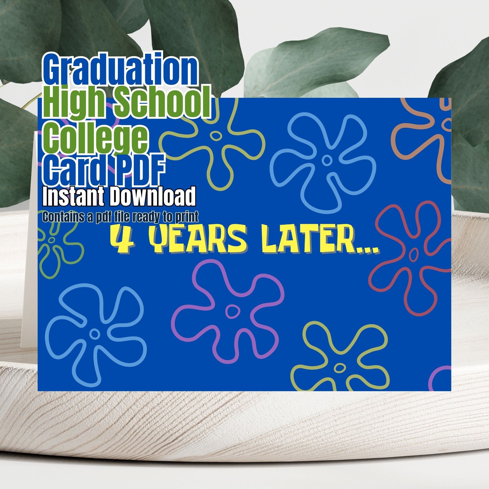 College Graduation Card, High School Graduation Card, Instant Download ...