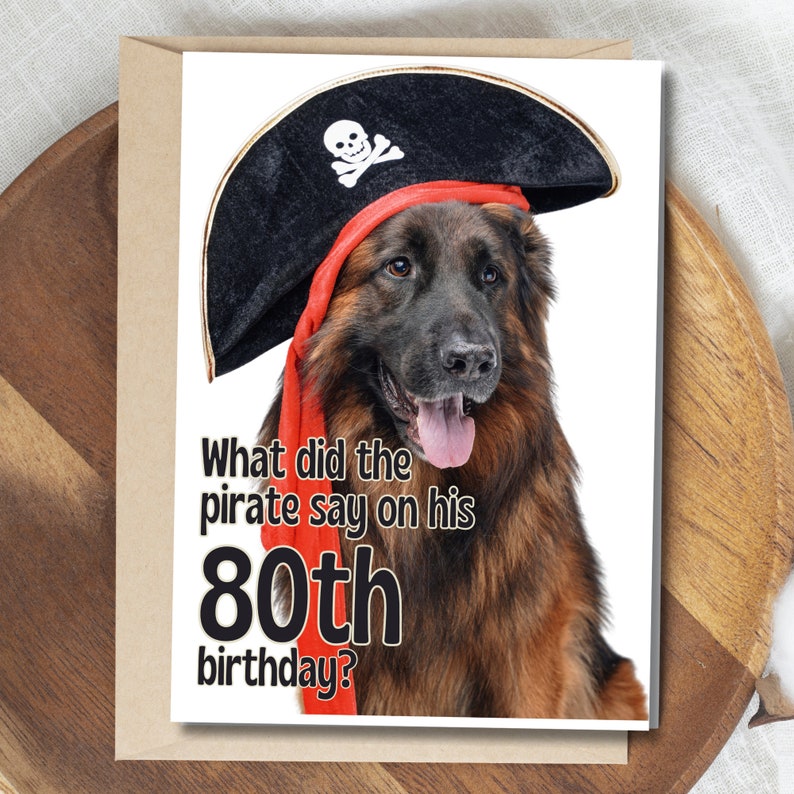 Funny 80th Birthday Card, Instant Download, PDF Card, Happy Birthday ...