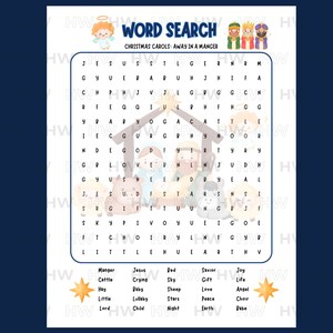 Christmas Carol Children’s Activity Pages, Joy to the World Activity ...