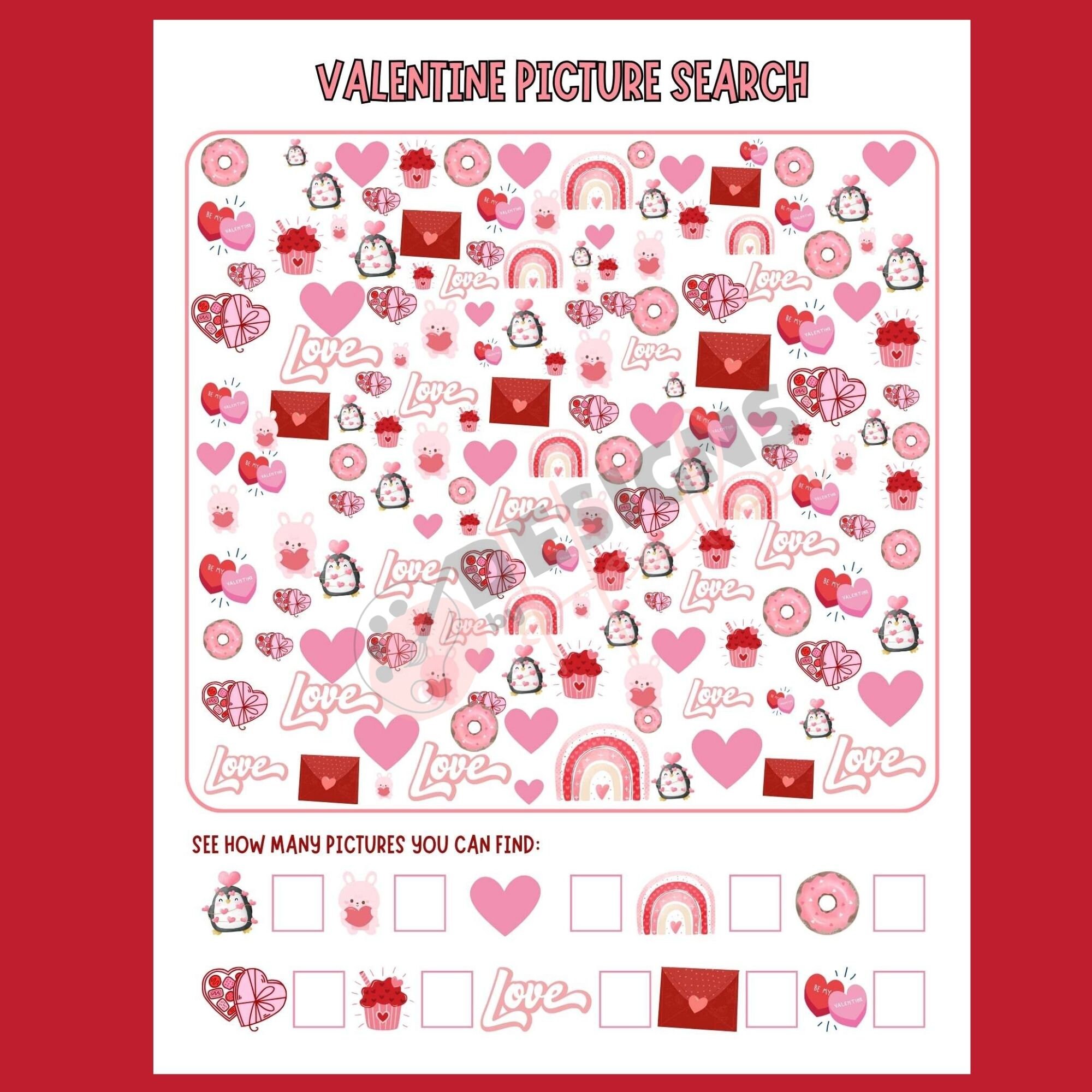 Valentine Activity Pages, Valentines Day Activity Pages, V-day ...
