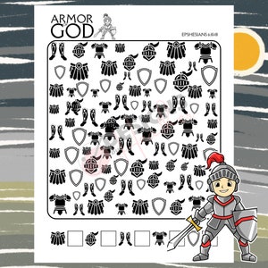 Armor of God Children’s Printables, Ephesians 6:10-18, Religious ...