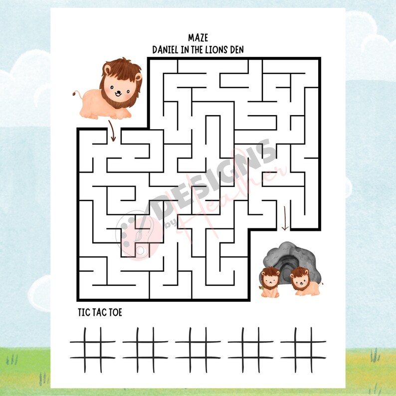 Daniel in the Lions' Den Children’s Printables, 8 Worksheets, Bible ...