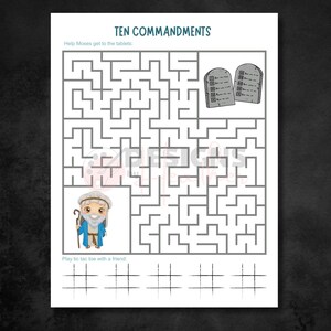 10 Commandments Children’s Printables, 6 Worksheets, Children’s Word ...