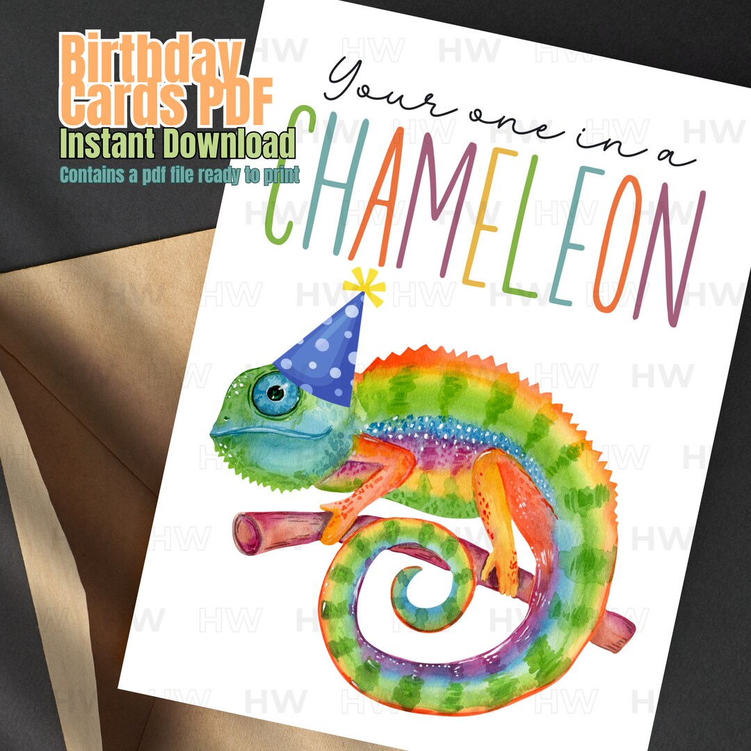 Instant Download Birthday Card, PDF Birthday Card, Print at Home ...