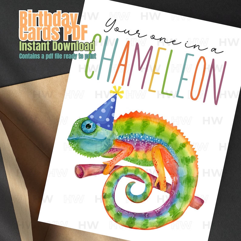 Instant Download Birthday Card, PDF Birthday Card, Print at Home ...