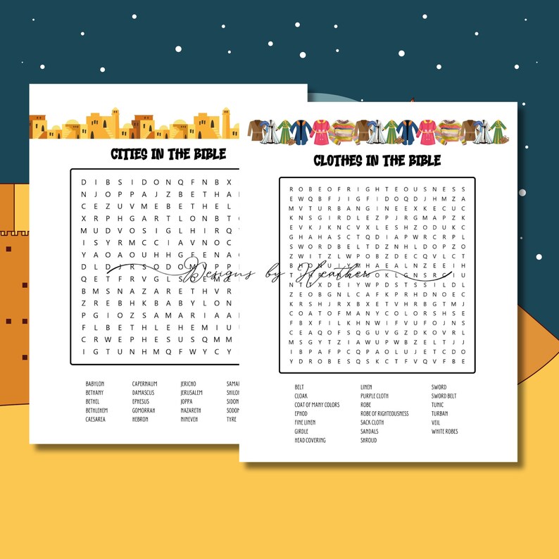 Kids Bible Printables, Children's Wordsearch, Religious Printables ...