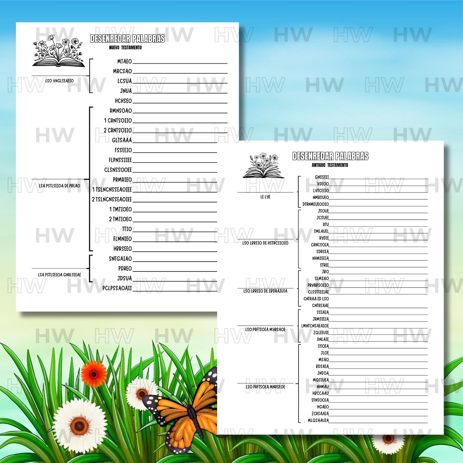 Books of the Bible in Spanish Children’s Printables, 12 Worksheets in ...