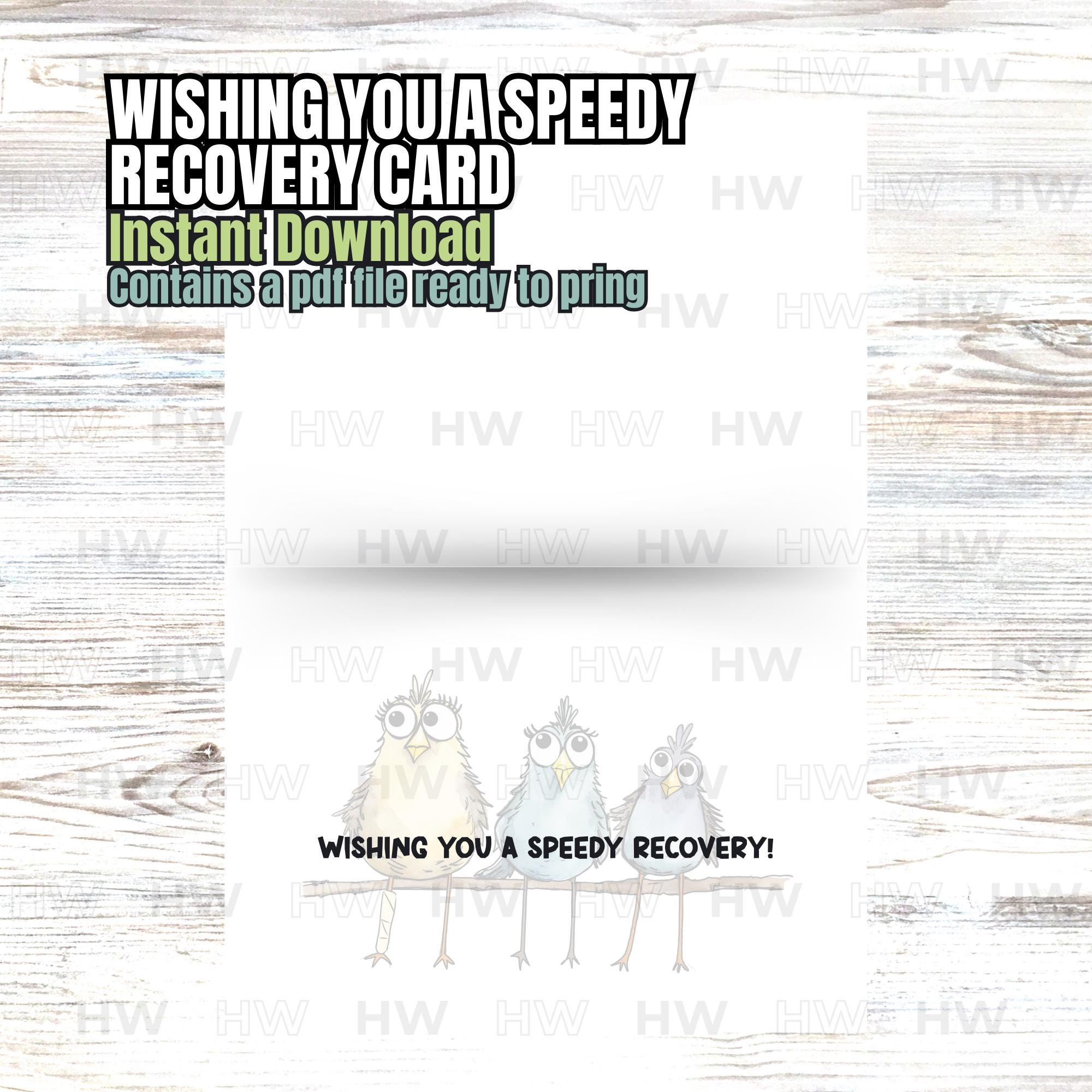 Knee Surgery Card, Instant Download, PDF Card, Envelope Template ...
