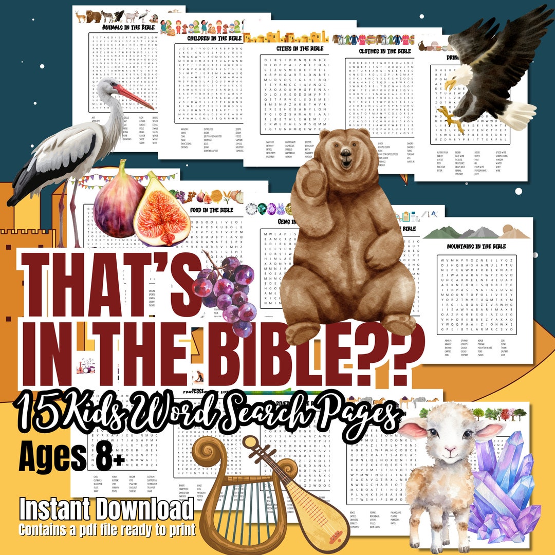 Kids Bible Printables, Children's Wordsearch, Religious Printables ...