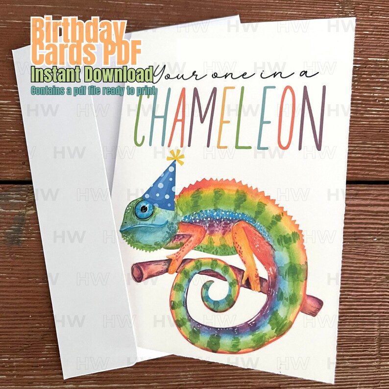 Instant Download Birthday Card, PDF Birthday Card, Print at Home ...