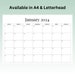 Printable 2024 Minimalist Monthly Calendar - Etsy