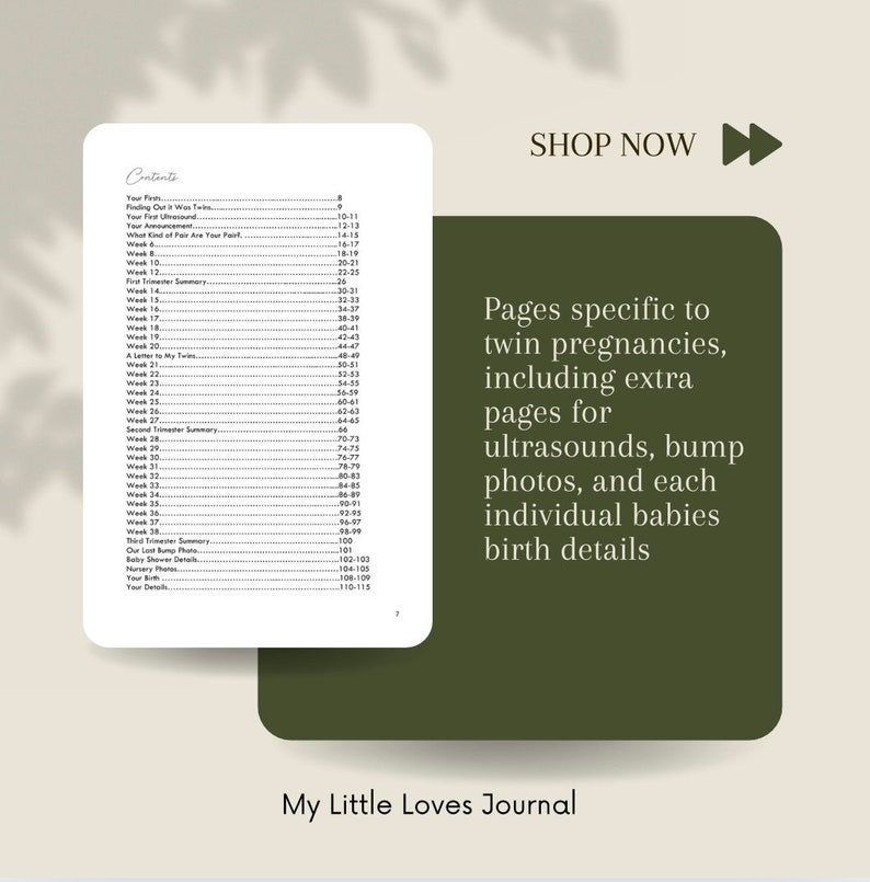 Digital Twin Pregnancy Journal Printable, Pregnancy Planner, Expecting ...