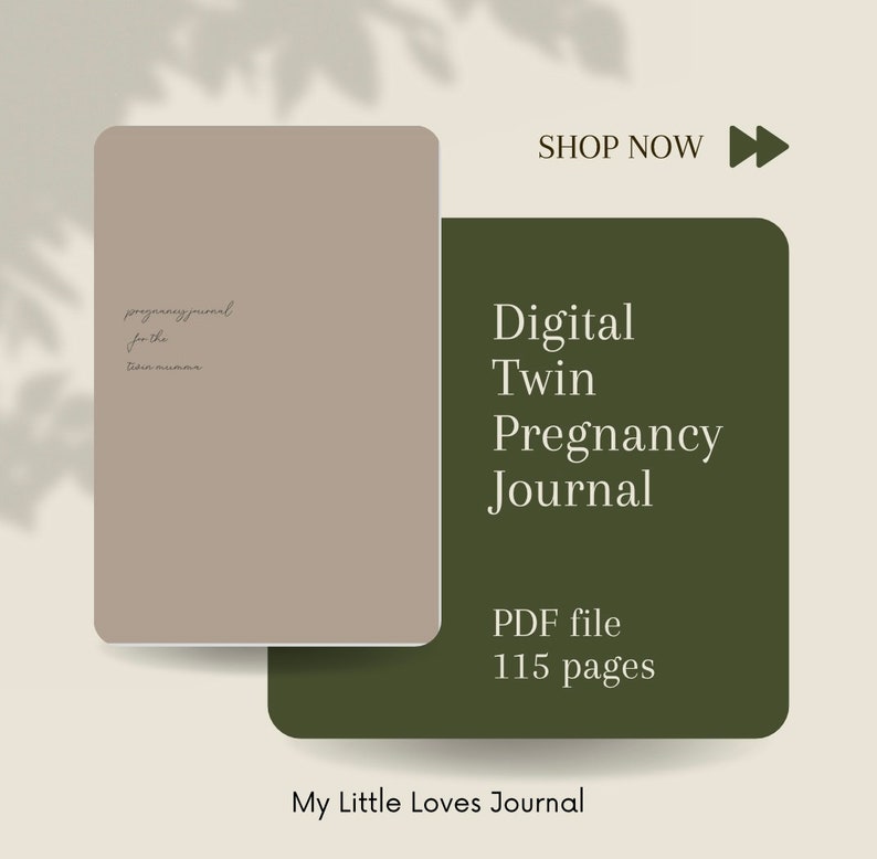 Digital Twin Pregnancy Journal Printable, Pregnancy Planner, Expecting ...