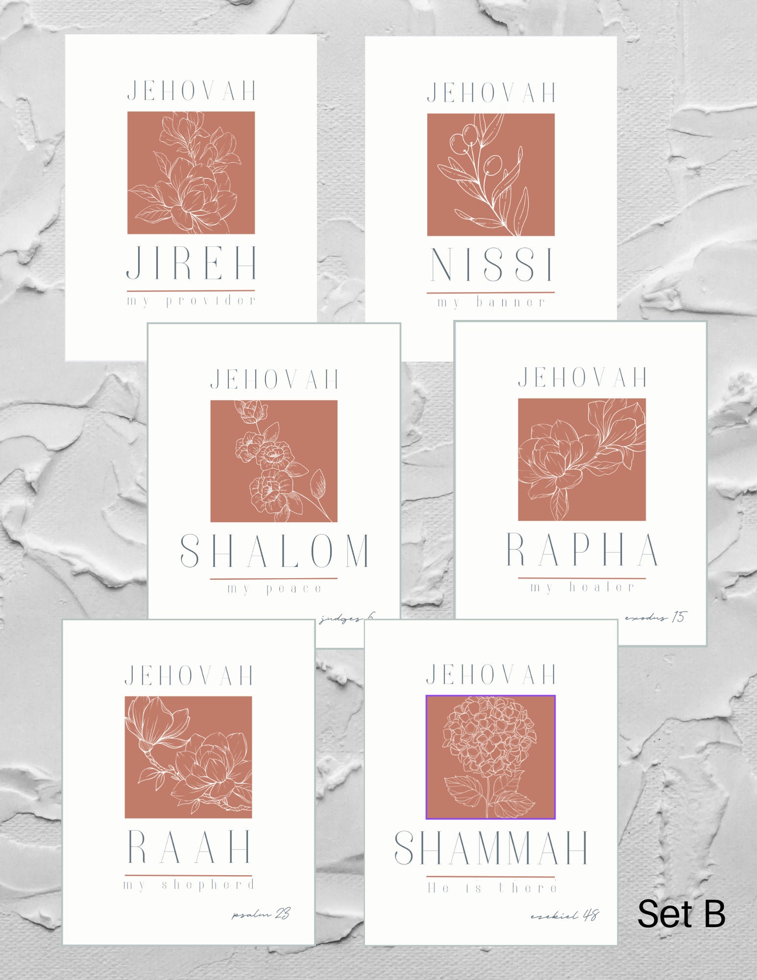 Names of God Posters Double Set - Etsy