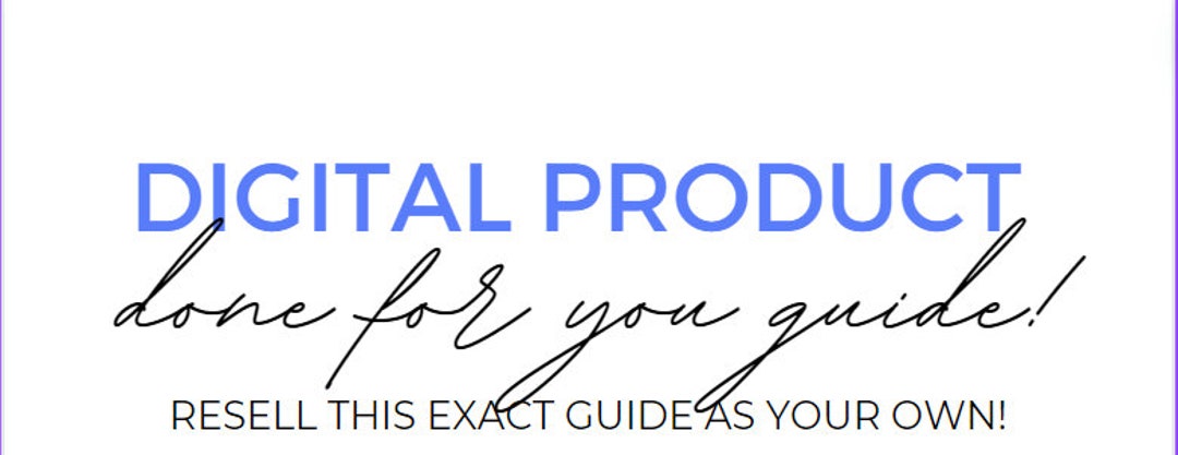 Done for You- A Step by Step Guide (how to Create and Sell Digital ...
