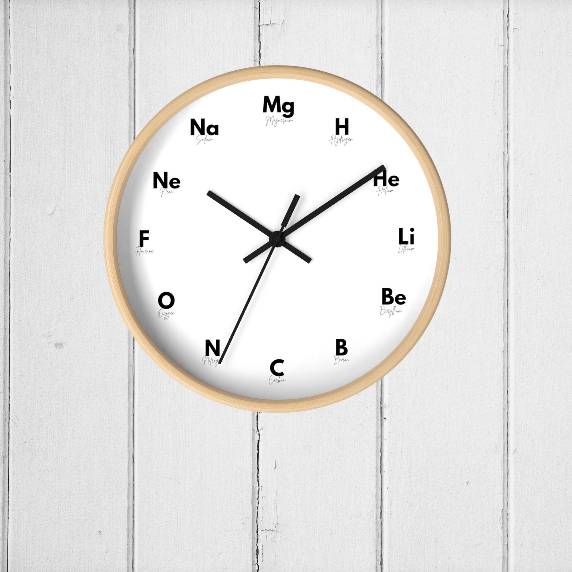 Chemistry Clock, Periodic Table Letter Wall Clock, Teacher Appreciation ...
