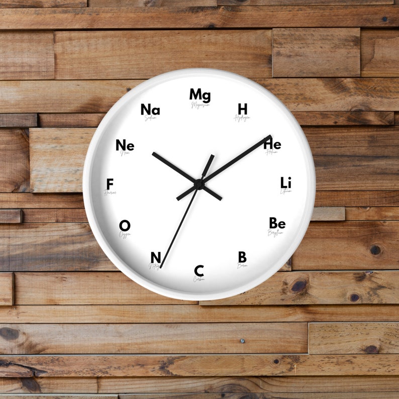 Chemistry Clock, Periodic Table Letter Wall Clock, Teacher Appreciation ...