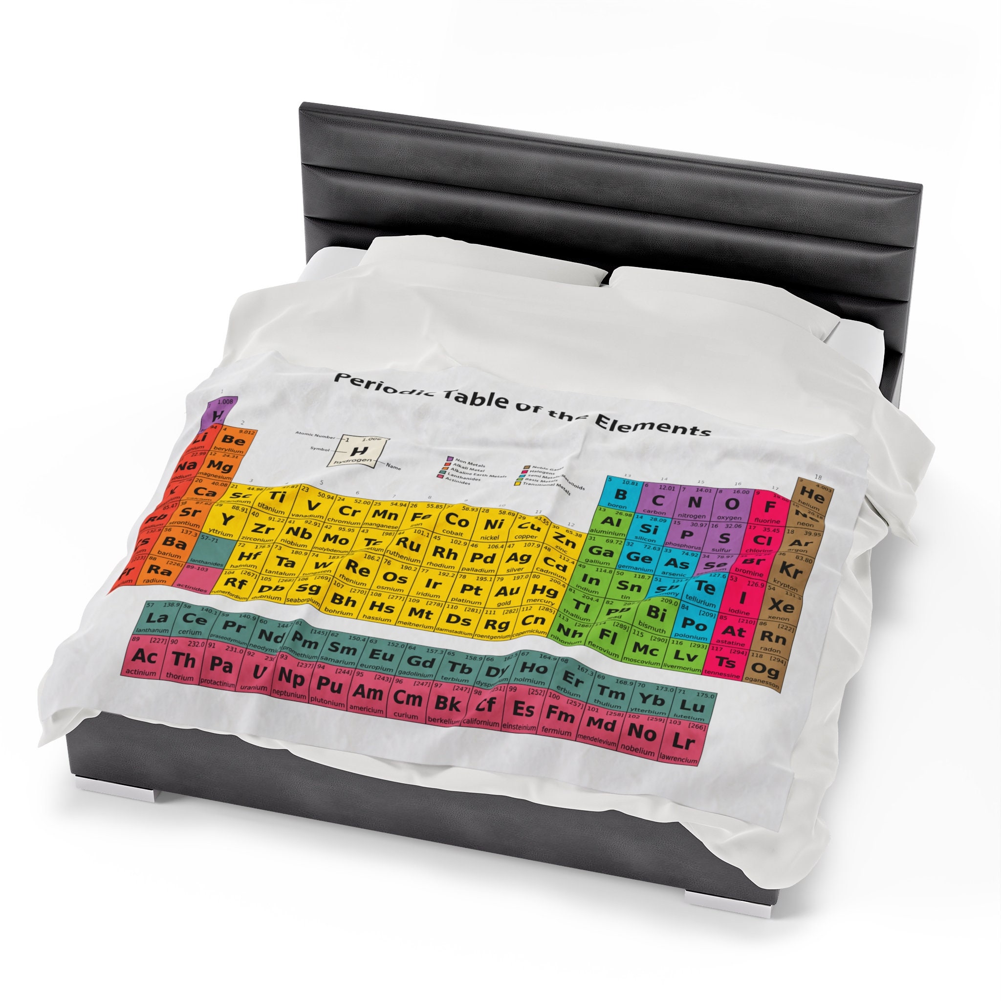 Periodic Table of Elements Blanket, Plush, Cozy Velveteen Throw for ...