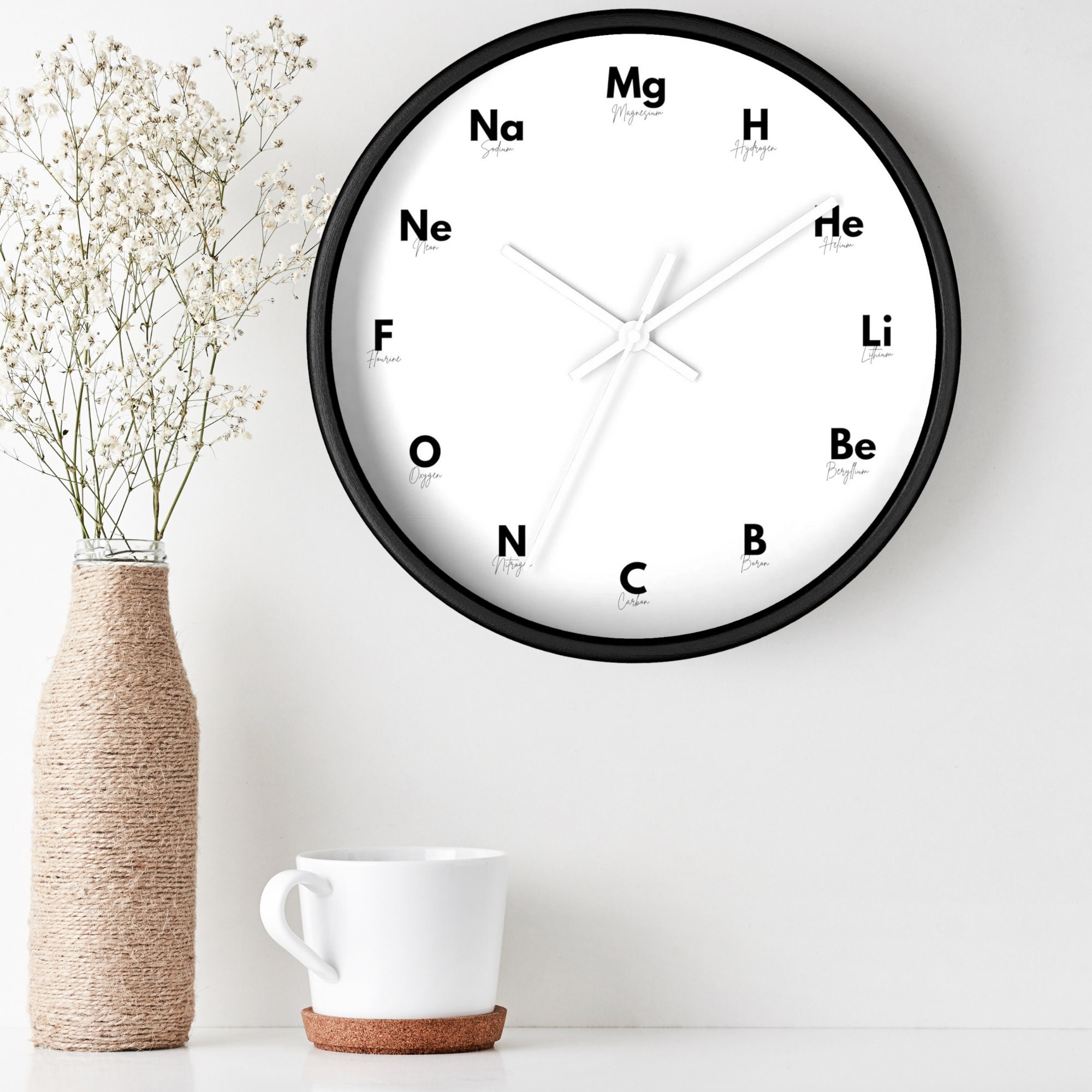 Chemistry Clock, Periodic Table Letter Wall Clock, Teacher Appreciation ...