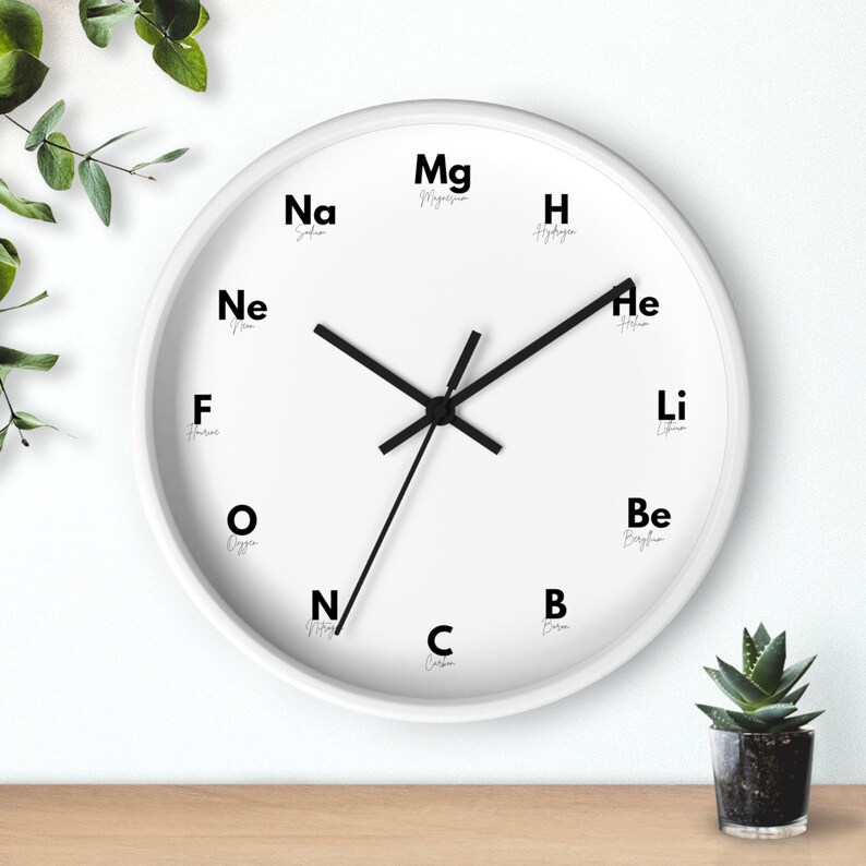 Chemistry Clock, Periodic Table Letter Wall Clock, Teacher Appreciation ...