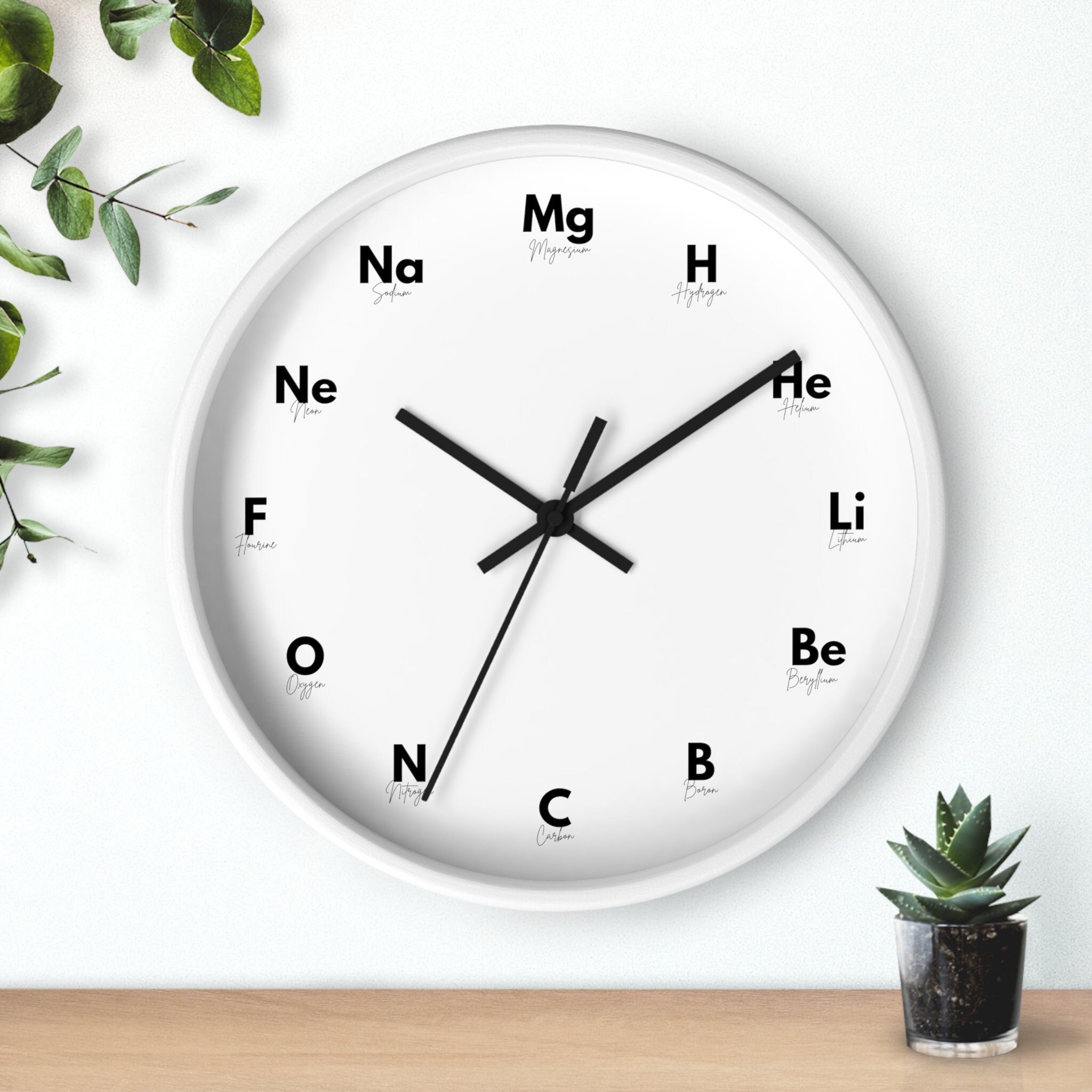 Chemistry Clock, Periodic Table Letter Wall Clock, Teacher Appreciation ...