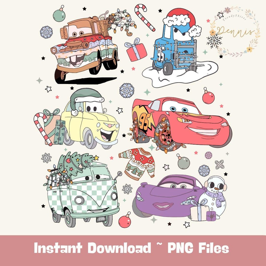 Christmas Cars Sublimation Design, Magical Christmas Car Movie T Shirt ...